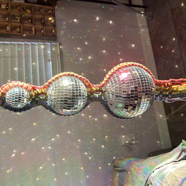 3 Tier Macrame Disco Spinner 464 Disco Hanger, Disco Decor, Disco ...