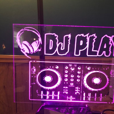 DJ Board Night Light, Personalized Free, LED Night Lamp, With Remote ...