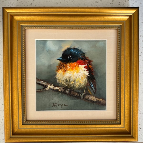 Original Birds Oil Paintings by Daiga Dimza Bright Colorful Abstract ...