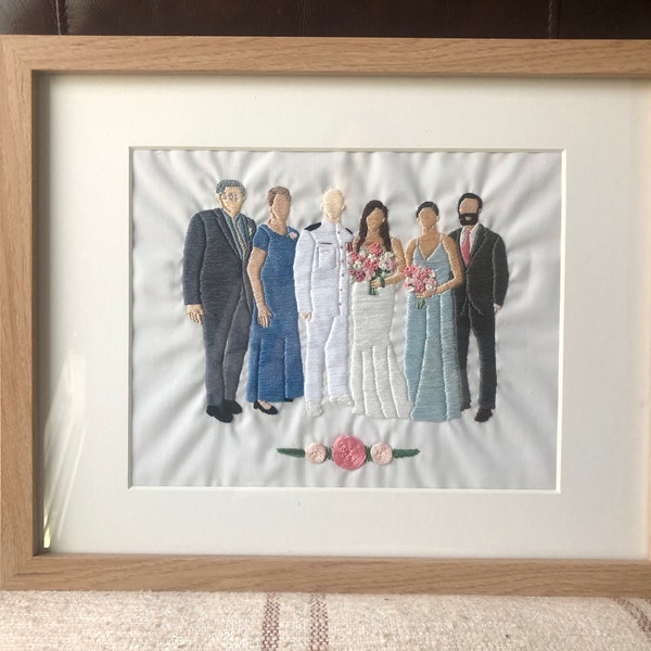 Custom Hand Embroidered Portrait - Etsy