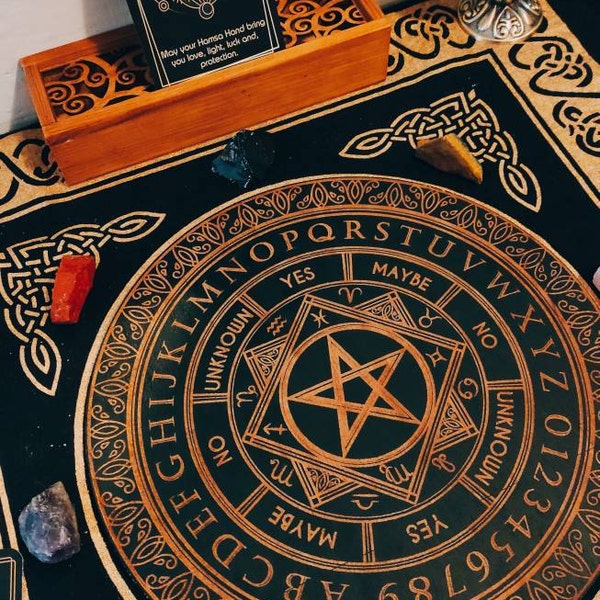 Round Witch Altar, Pendulum Board, Witch Board, Spiritual Dowsing Board ...