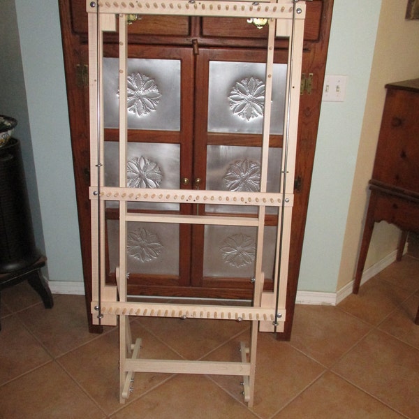 Easel Stand for Adjustable Twining Loom or Art in Solid Maple Made TO ...