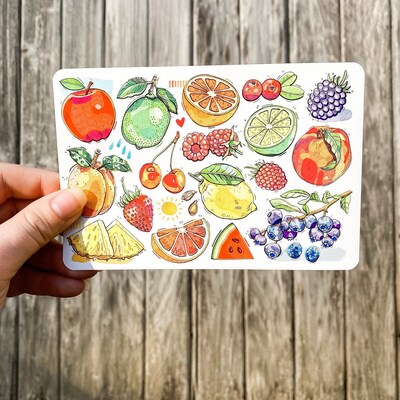 Fruits Postcard. - Etsy
