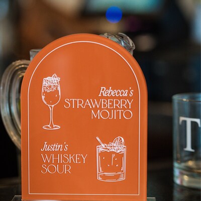 Signature Drink Bar Menu Sign Signature Cocktails Personalized Drinks ...