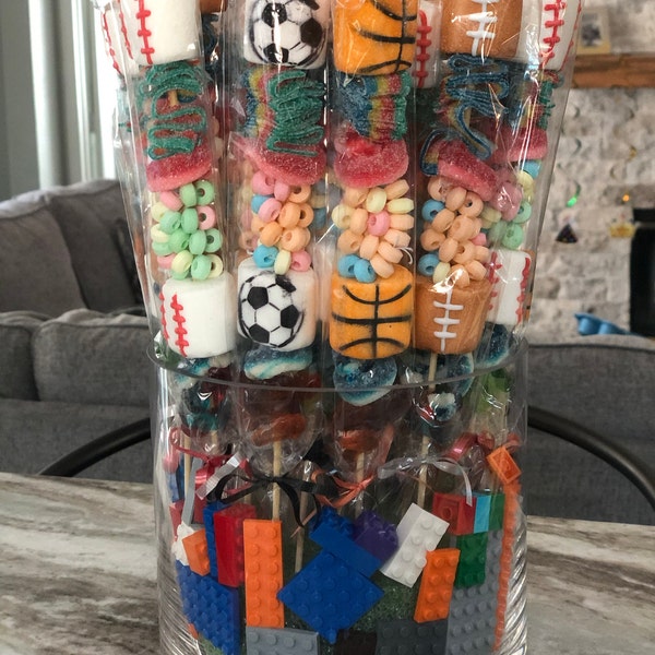 Soccer Sports Birthday Teams Candy Kabobs Party Favors Treat Boxes ...