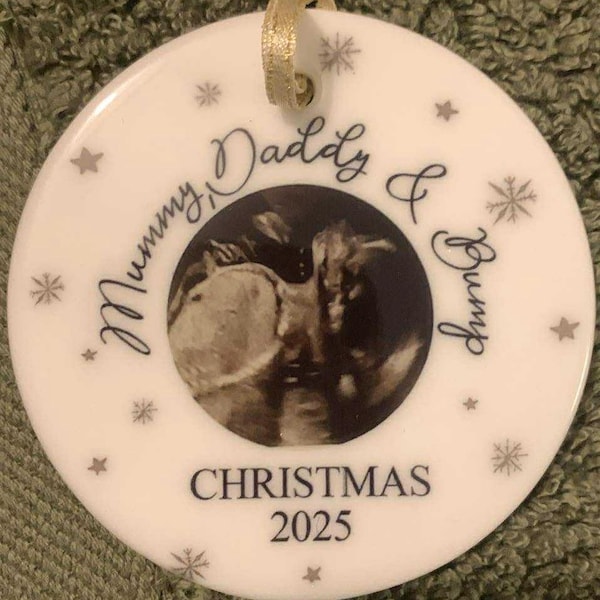 Personalized Baby Bump Ornament, Custom Ceramic Keepsake for Bump’s ...
