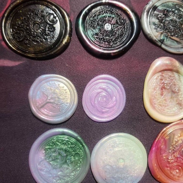 Moon Rose Wax Seal Stamp, Pearl Stamp, Sea Snail Wax Seals for ...