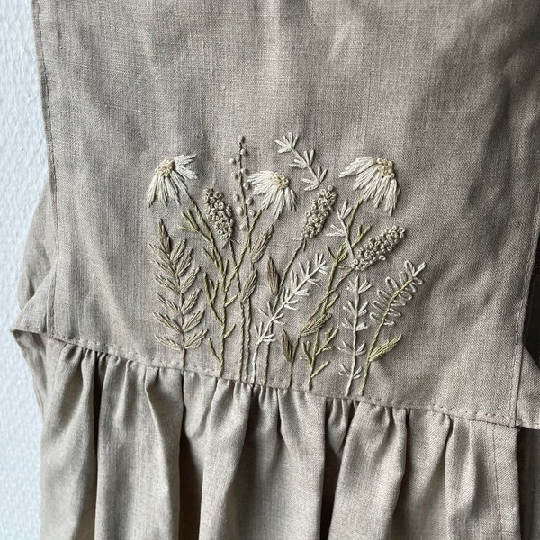 Floral Embroidery Pattern + Dress Sewing Pattern, Beginner Embroidery ...