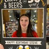 Cheers and Beers Birthday Party Selfie Frame, Any Age Chalkboard Party ...
