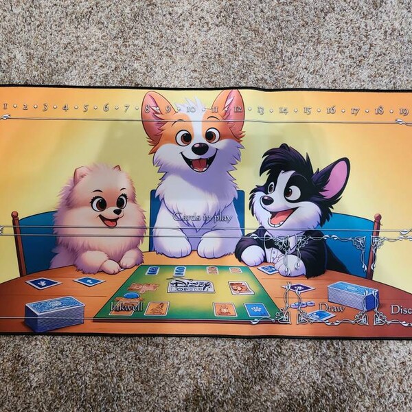 MTG Playmat 24x14 Inch the Round Table Optional Zoning TCG Play Mat ...