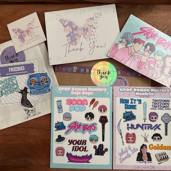 Kpop Demon Hunter | Sticker Sheet | Huntrix | Saja Boys - Etsy