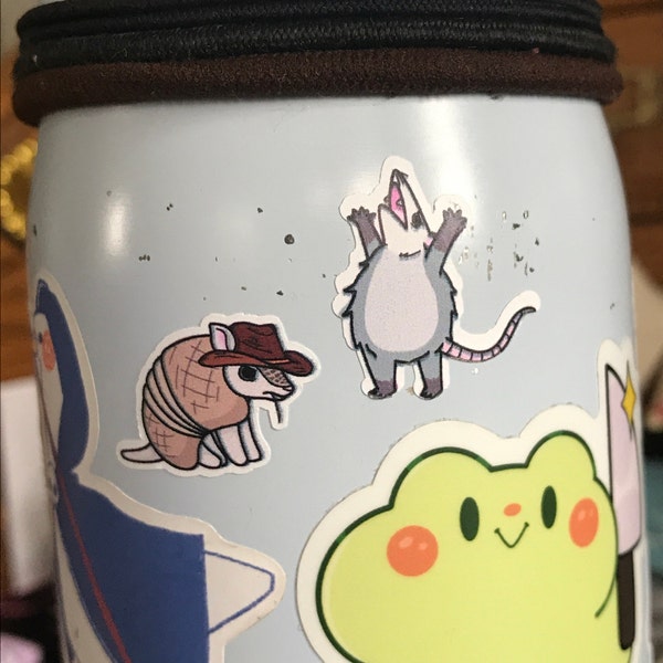 10 Pack Woebegone Animal Mini Sticker Flakes / Cute Funny Frog Cow ...