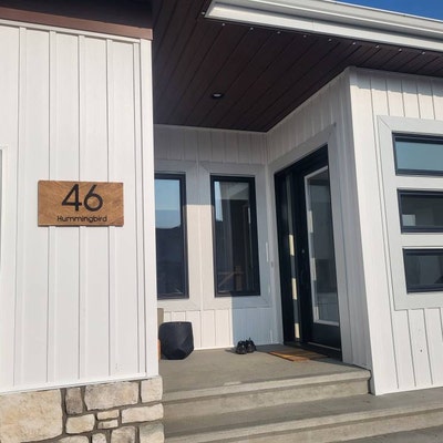 Square House Address Sign, Horizontal or Vertical Shapes With Street or ...