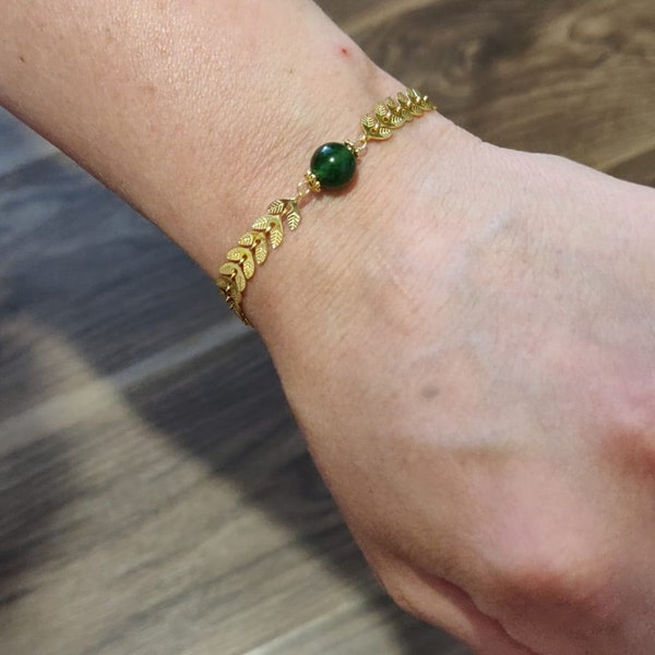 Natural Crystal Jade Bracelet for Women, Fresh Water Adjustable Chain ...