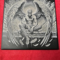 Fallen Angel 1, Slate Engraving, File,coaster Etching, American ...
