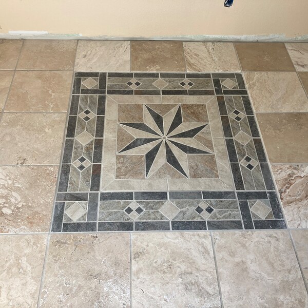 36" X 36" Tile Medallion Mosaic - Happy Floors Phoenix Tile Series - Etsy