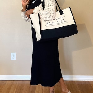 Realtor Tote Bag Personalized Business Tote Bag Custom Real Estate ...