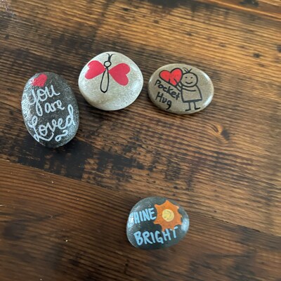 Pocket Hugs Painted Keepsake Rocks Coworker Classroom - Etsy