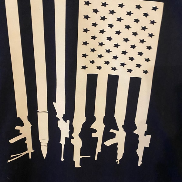 American Flag Made With Guns SVG, Gun Flag Svg, Flag Gun Svg, Patriot ...