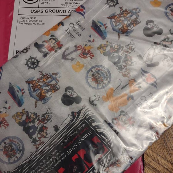 Disney Fabric, Mickey Fabric, DISNEY WORLD MAP Fabric, Yard 36" X 44 ...