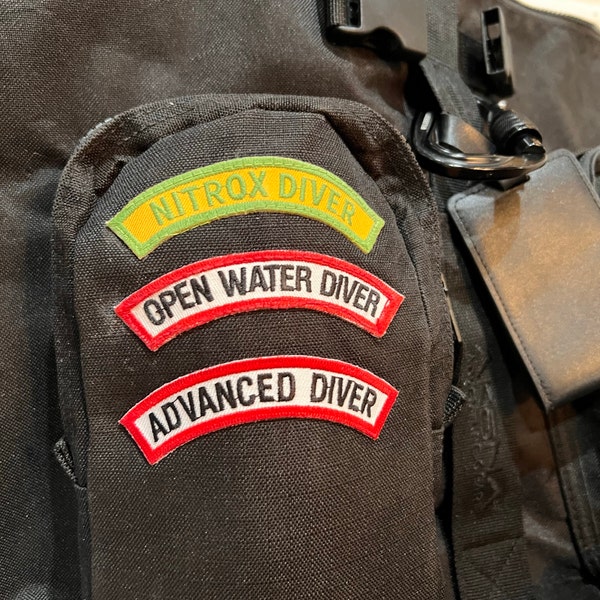 OPEN WATER DIVER Certification Chevron Patch Scuba Diving Experience ...