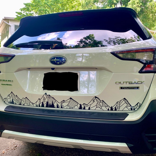 Mountain Range Vinyl Decal - Van Life, Mountain Laptop Sticker, Pacific ...