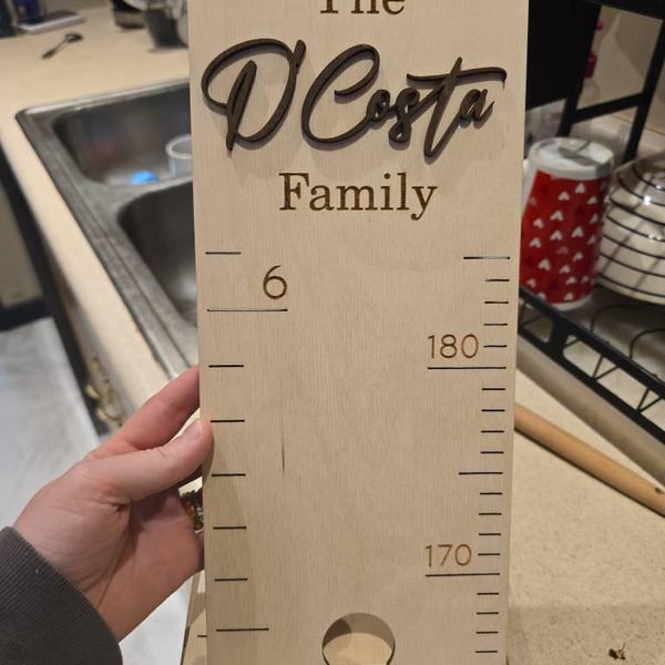 Wooden Growth Chart Height Chart Ruler Custom Growth Chart Wall Hanging ...