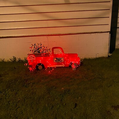 Little Red Truck Outdoor Decor Interchangeable Attachments Rustic ...