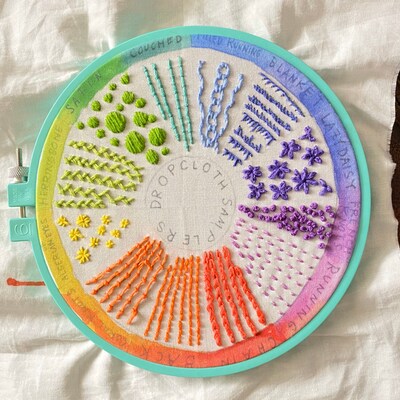 Color Wheel Embroidery Sampler by Dropcloth - Etsy
