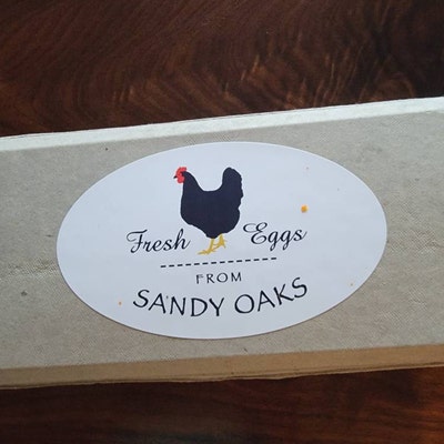 Egg Carton Labels 6 Customized Personalized Egg Stickers - Etsy