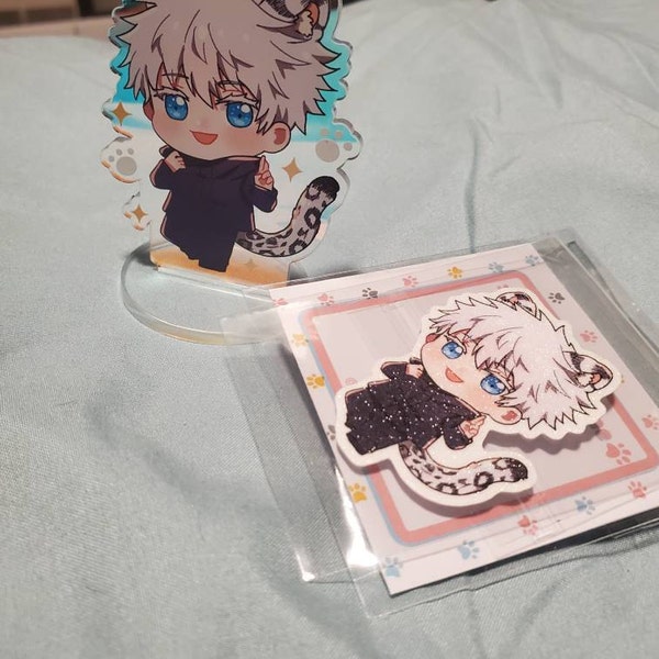 Buy 5 Get 1 JJK Acrylic Hologram Keychain Sticker Yuji Gojo Geto ...