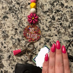 Groovy Sparkly Lanyard Personalized Lanyard for Badge 80's Lanyard ...