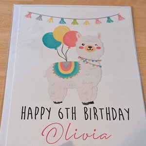 Personalised Space Birthday Card, Cards for Her, Girls Birthday, Age ...