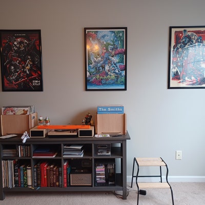 45 RPM Record Storage Box & Display Frame PLUS 3 Alpha Record Dividers ...