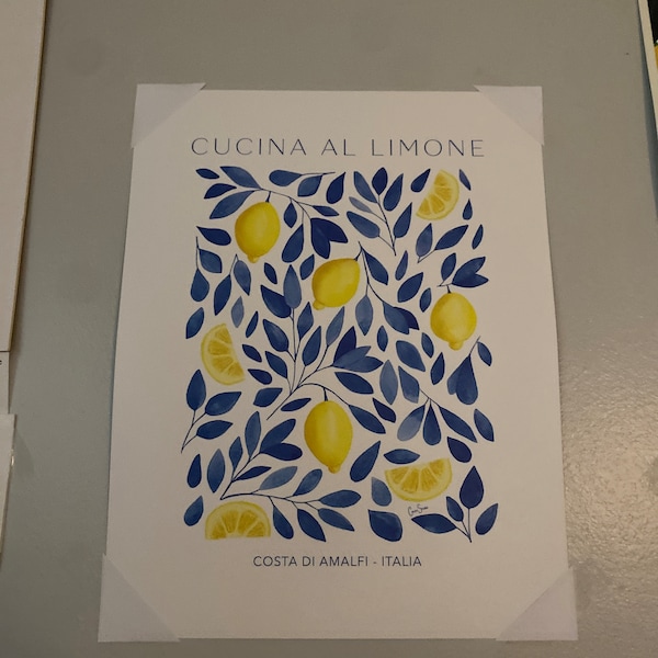 Il Limone Italian Lemon Art Print, Sorrento Italy Print, Italian ...