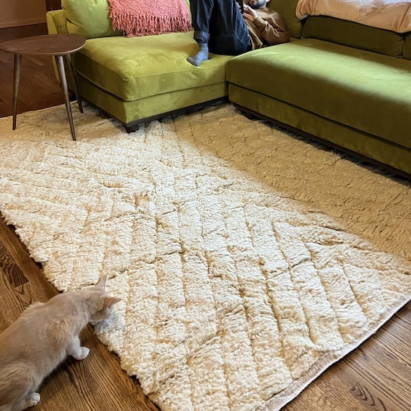 Moroccan Berber Rug - Beni Ourain Rug - All Wool Berber Rug - Custom ...