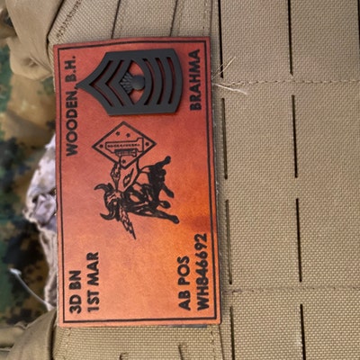 Leather Plate Carrier Flak Patch 2.25 X 4 Embroidered Patch on Hand ...
