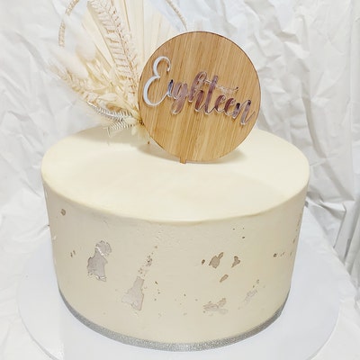 Love Cake Topper/palm/dried Palm Topper/pampas/cake - Etsy