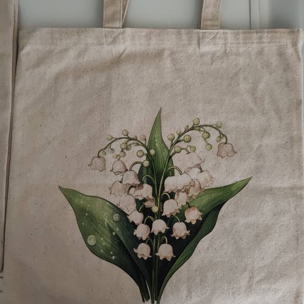 Aster Personalized Birth Month September Gift, Custom Canvas Tote Bag ...