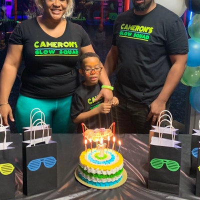 GLOW NEON Glow Squad Glow Crew T-shrit Black Light Glow - Etsy