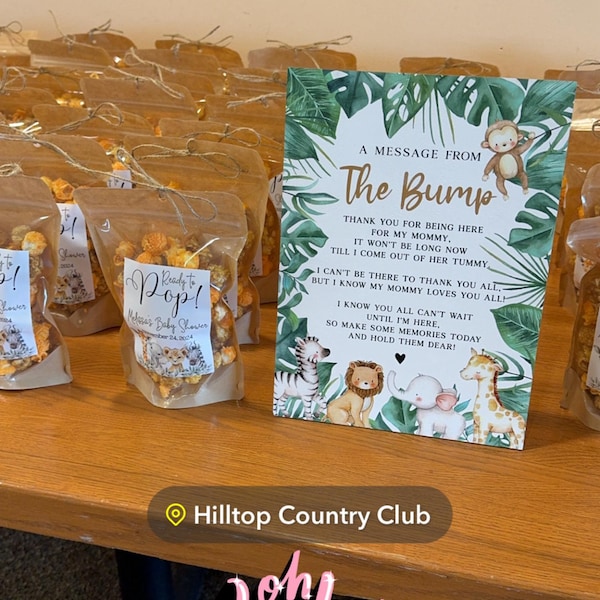 Safari Baby Shower Favors Wild One Jungle Theme Party Ready to Pop Baby ...