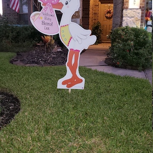 Welcome Home New Baby Teddy Bear Yard Sign Custom Name Its a | Etsy