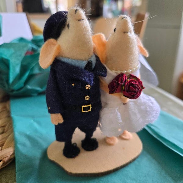 Graduation Gift, Handmade Felt Mouse, Personalised Keepsake for Him or ...