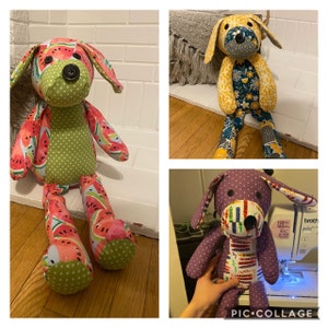 Stuffed Puppy Dog PDF sewing pattern & tutorial / stuffed | Etsy