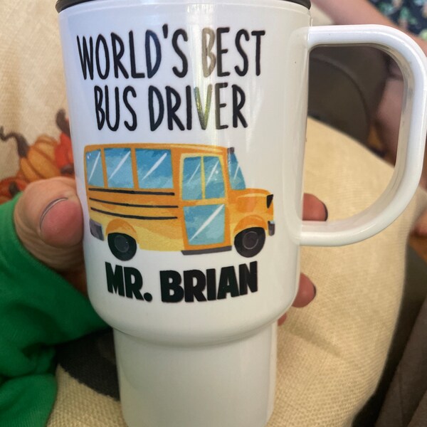 School Bus Driver Mug, Bus Driver Travel Mug, Bus Driver Gift, #1 Bus ...