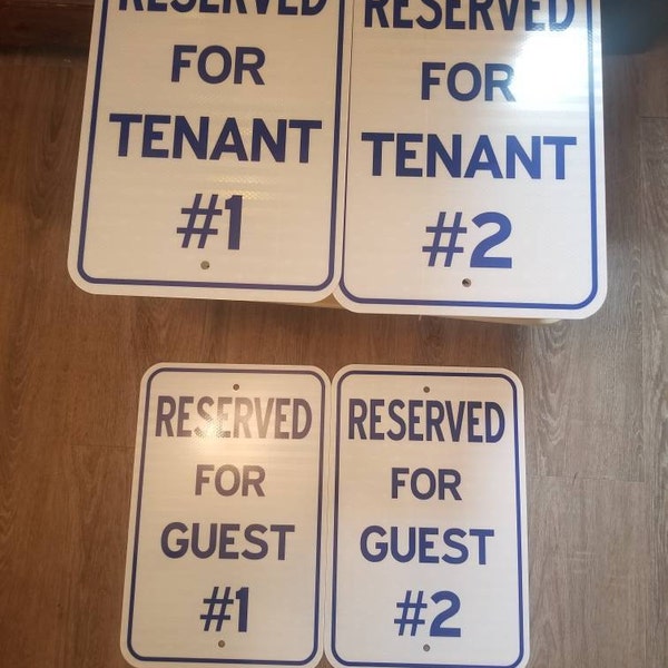 Reserved Parking Sign, No Parking, Made to Order Reserved Parking Sign ...