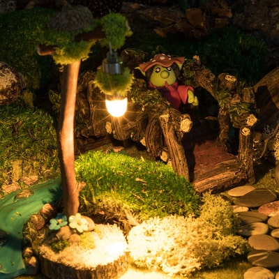 Fairy Garden Lamp, Miniature Doll Lamp, Fairy Lights Decor, Miniature ...