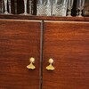 Solid Brass Flower Leaf Drawer Handles Knobs, Gold Cabinet Knobs Pulls, Dresser Cupboard ...