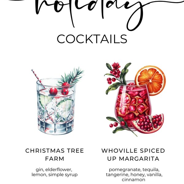 Modern Graduation Signature Drink Sign, Graduate Bar Menu Sign ...