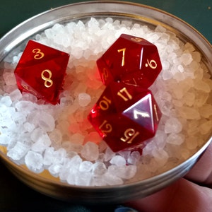 Dnd Dice Set Coral Fossil Polyhedral Dice Set Gemstone Set Dungeons and ...